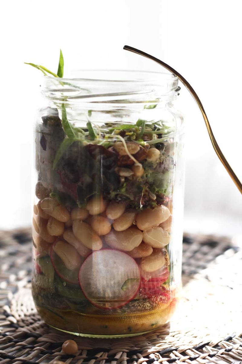 Meal-Prep: Salat im Glas mit Hülsenfrüchten - Bean Beat